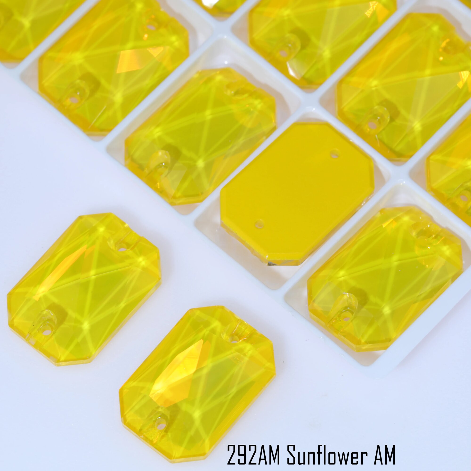 Желтые кристаллы 292AM Sunflower AM 14x20 мм, 24шт