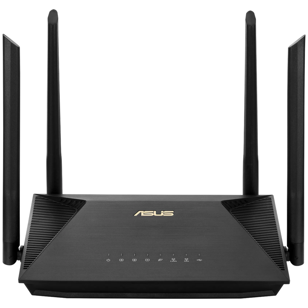 Маршрутизатор (роутер) ASUS RT-AX1800U WiFi 6 3x1G USB 1201+574Mbps 5GHz/2.4GHz Черный 90IG06P0-MO3530