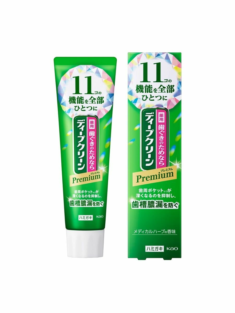 Зубная паста KAO Deep Clean, для чувствительных зубов, травяной вкус, 85г