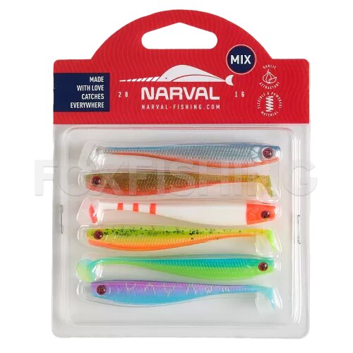 Силиконовая приманка Narval Skinny 8см. Mix #M01 6шт.