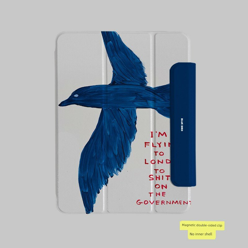 Чехол для iPad 11-го поколения 2025 11 дюймов с магнитным двусторонним креплением - дизайн 'Голубой орел'