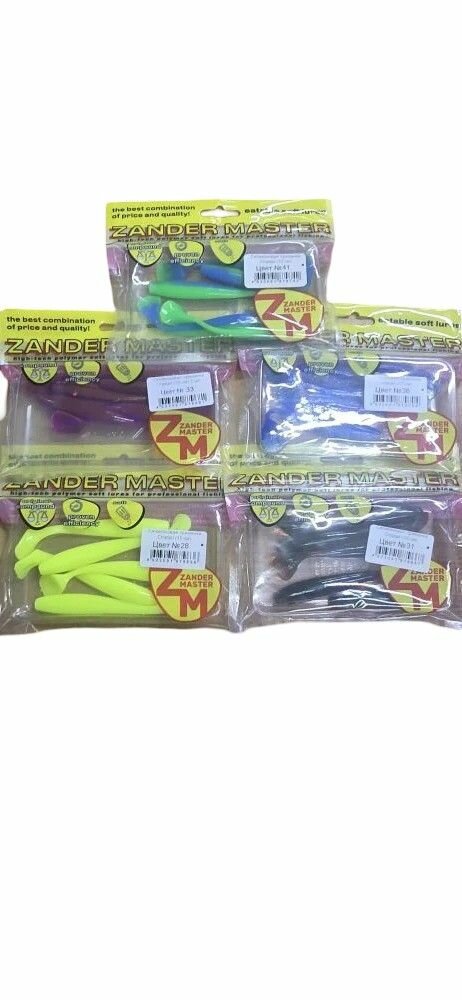 Набор Виброхвосты Zander Master Chiptail 10см (5 наборов по 5шт)