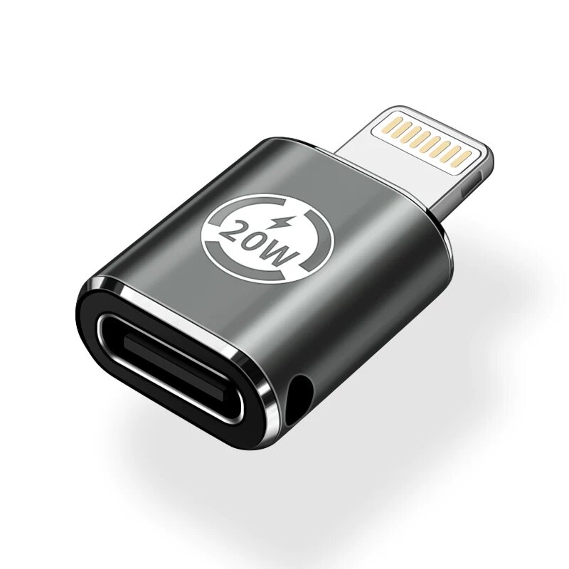Адаптер Type-C женский в Lightning для iPhone 15 с PD 20W быстрой зарядкой, преобразователь USB-C в Lightning,