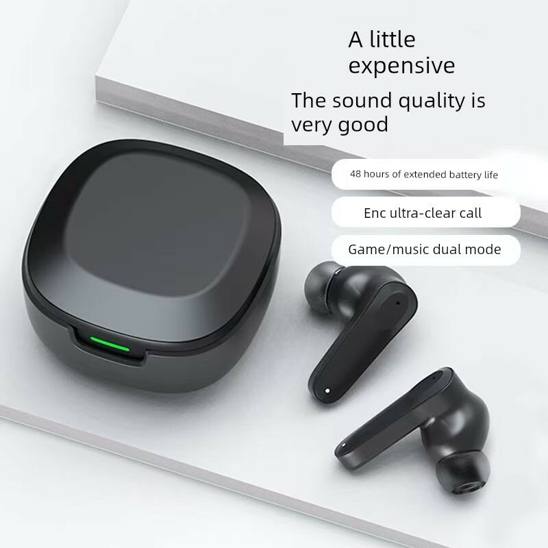Беспроводные наушники Bluetooth с Bluetooth 5.3, режимом для игр и музыки, шумоподавлением при звонках в оттенке