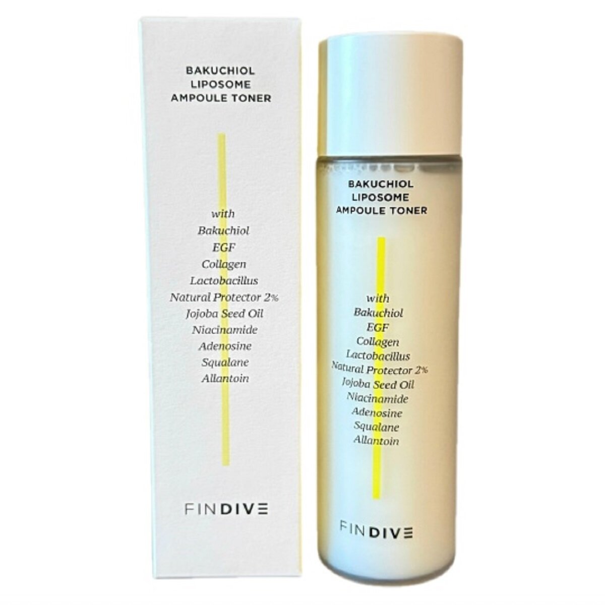 FINDIVE Липосомальный, молочный тонер с бакучиолом (150мл) Bakuchiol Lipsome Ampoule Toner