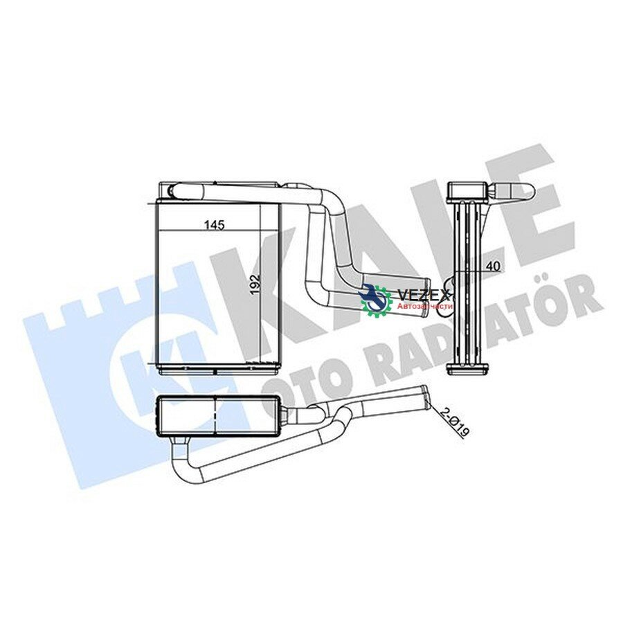 KALE 347130 Радиатор отопителя