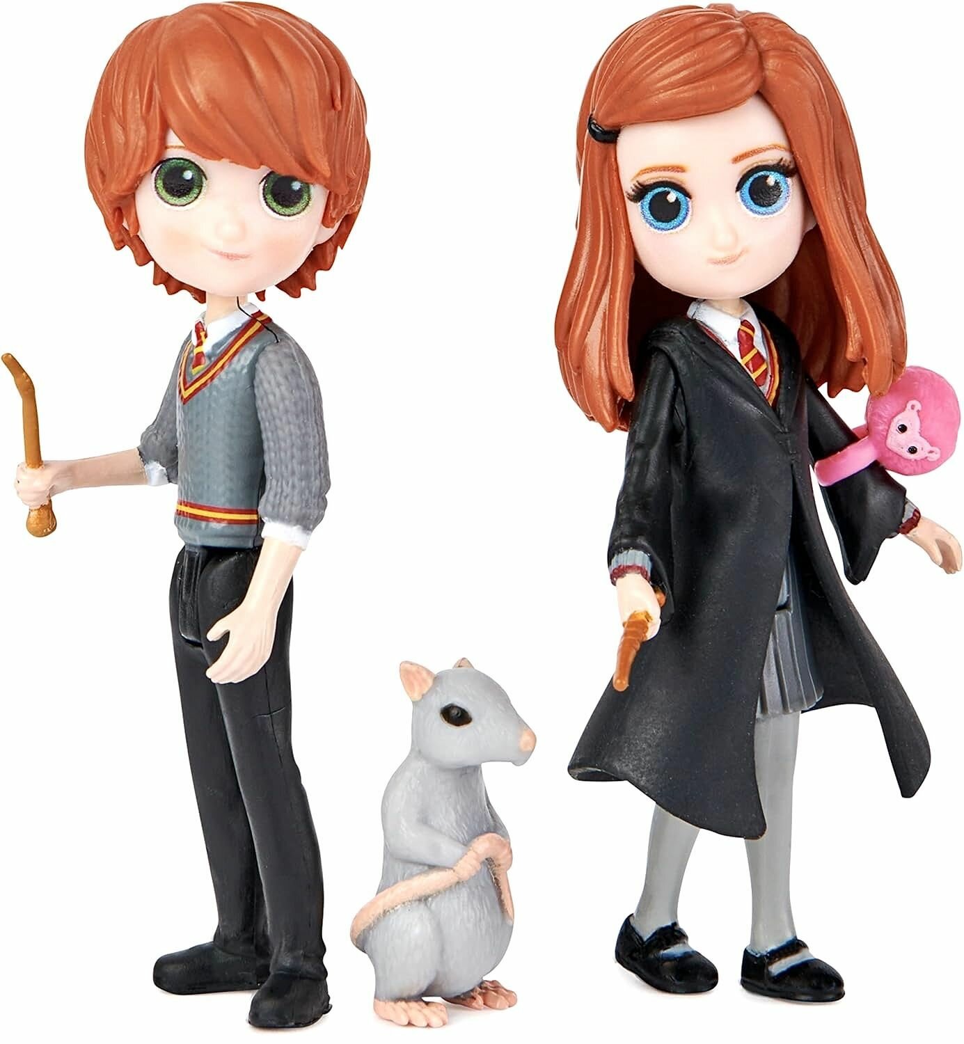 Игровой набор Wizarding World Magical Minis: Рон и Джинни Уизли с питомцами, Гарри Поттер Harry Potter