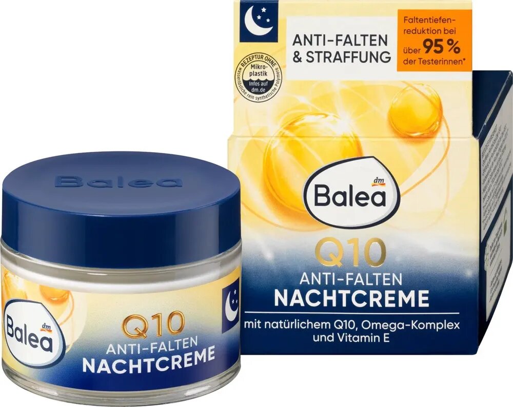 Balea крем ночной 30+ Против морщин, , Q10, Омега и витамин Е, 50 мл