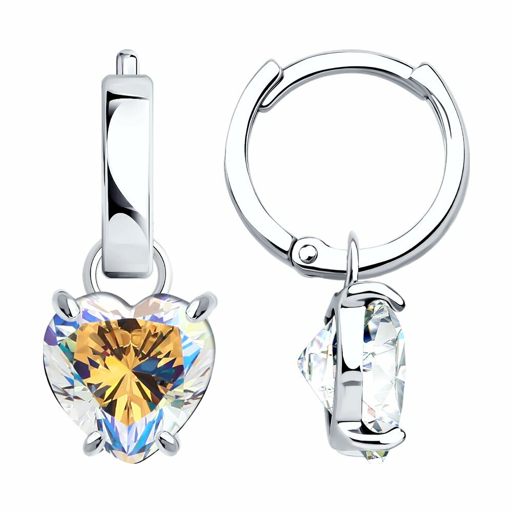 Серьги Diamant, 925 проба
