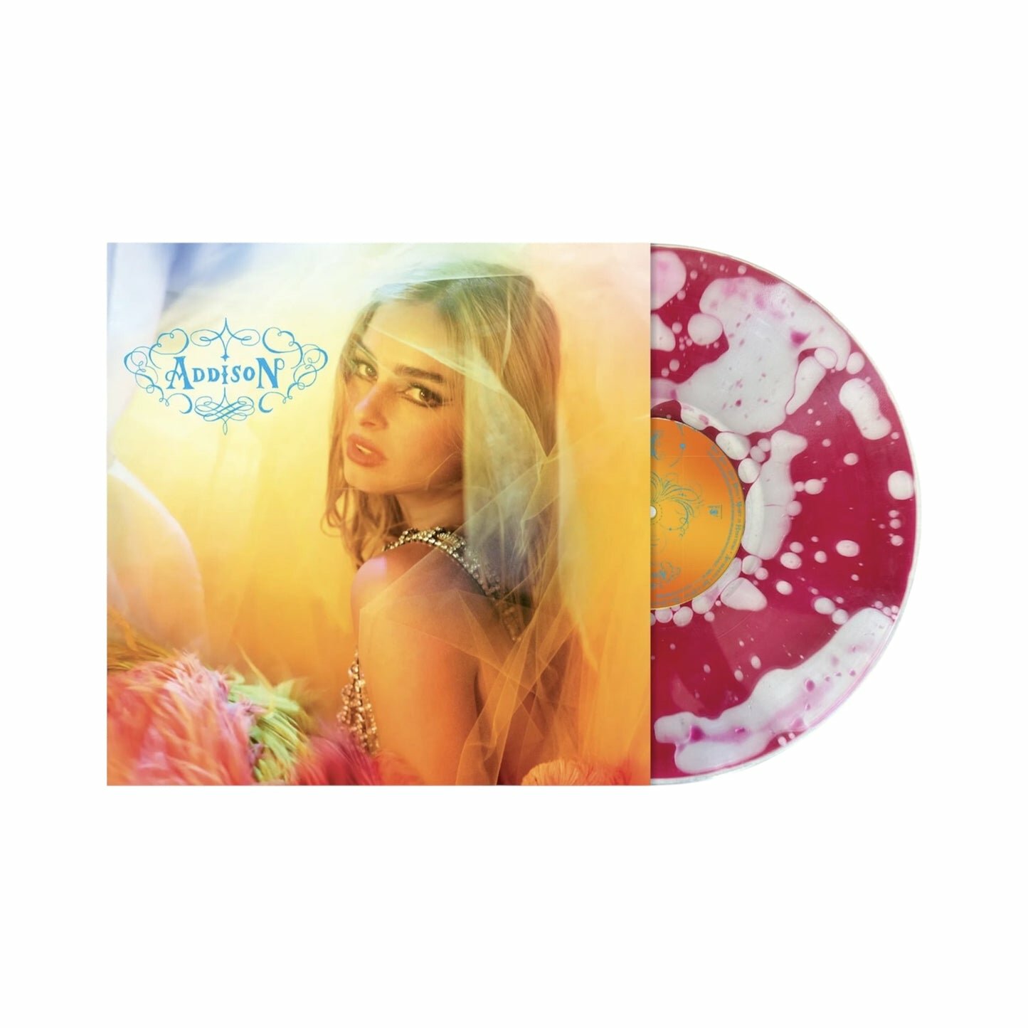 Addison Rae - ADDISON LP Clear-Pink Sparkle Liquid Fill (bad world ltd edition) виниловая пластинка