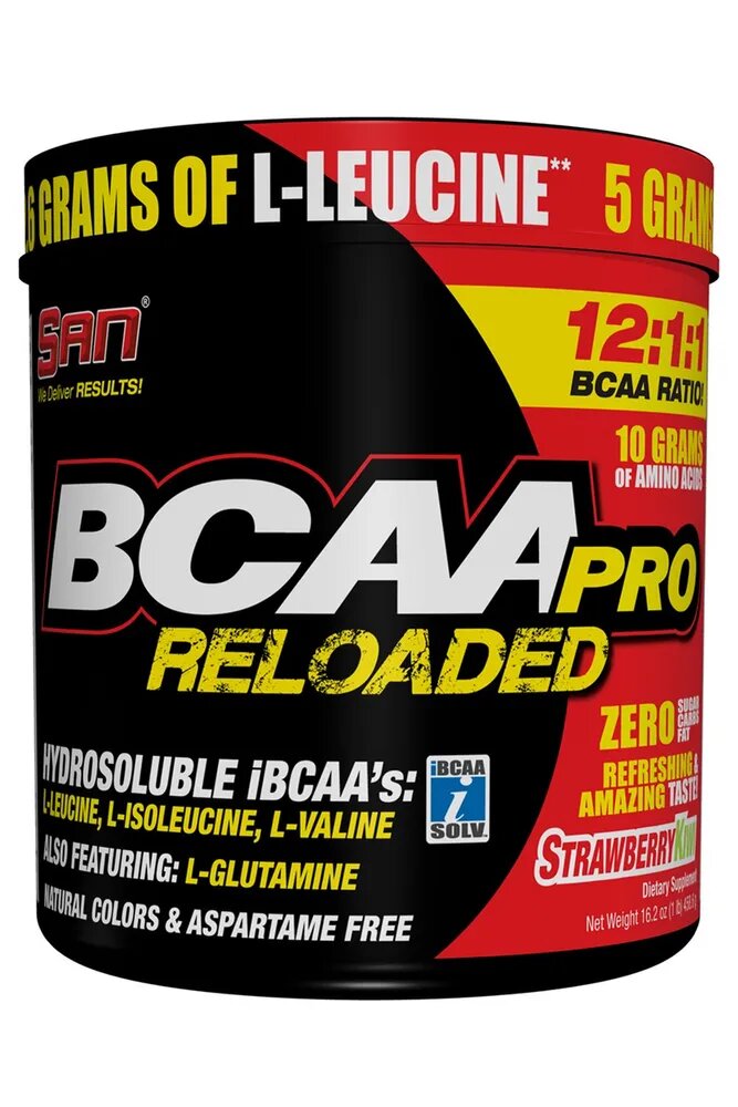 Аминокислоты БЦАА SAN BCAA-Pro Reloaded (456 гр) (клубника-киви)