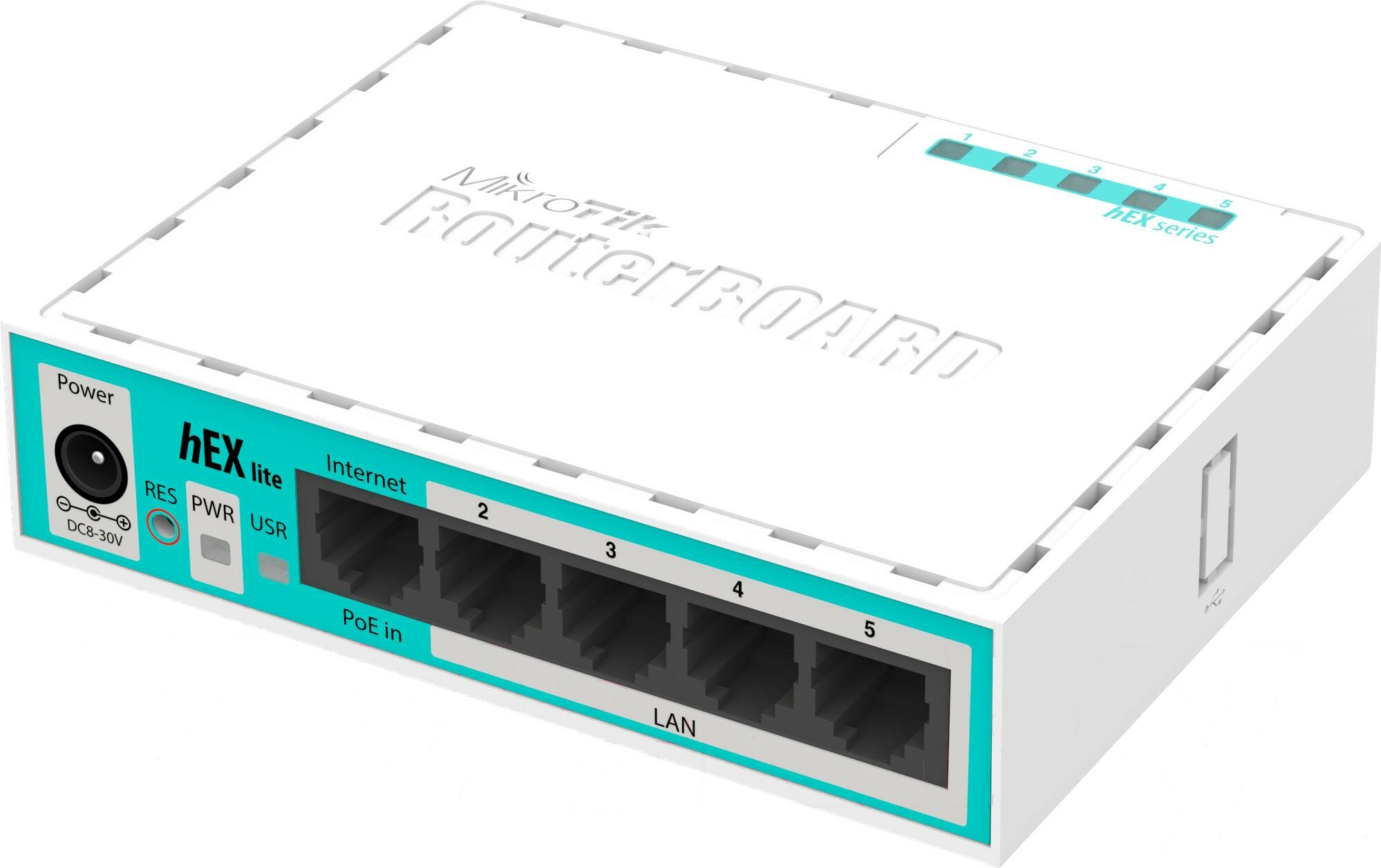 Роутер hEX Mikrotik lite RB750R2 10/100BASE-TX белый