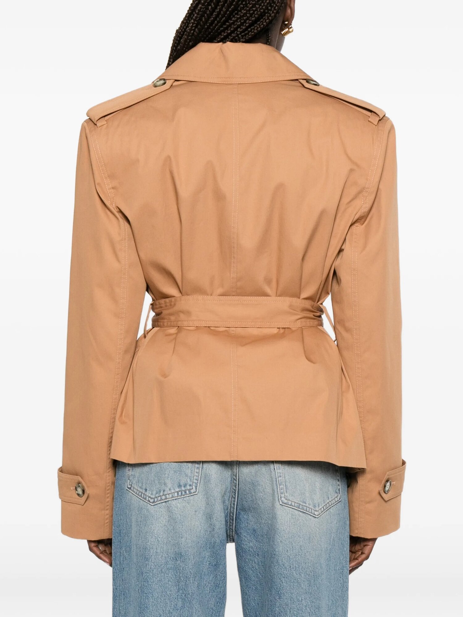 Куртка Stella McCartney Belted double-breasted jacket, размер 40, разноцветный — фото 1