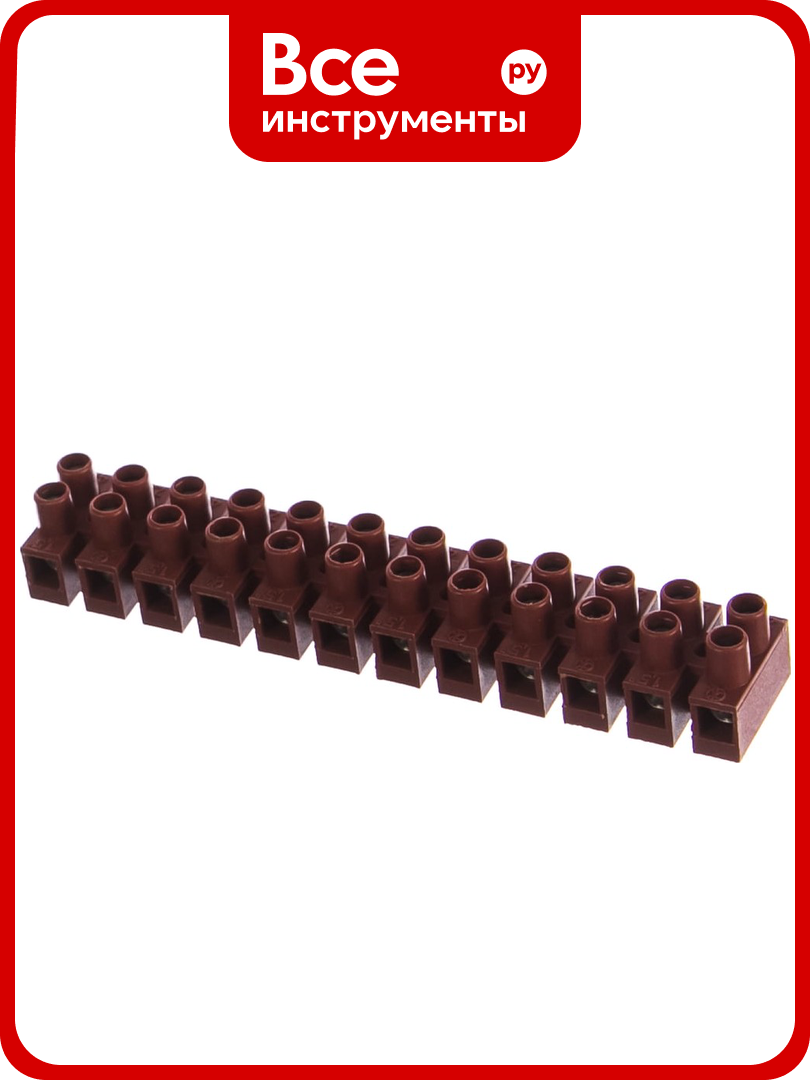 Клеммник 12р, 150°С, 450V, 24A, 2,5кв. мм DKC 43112FV, 2.5мм, из фибергласа