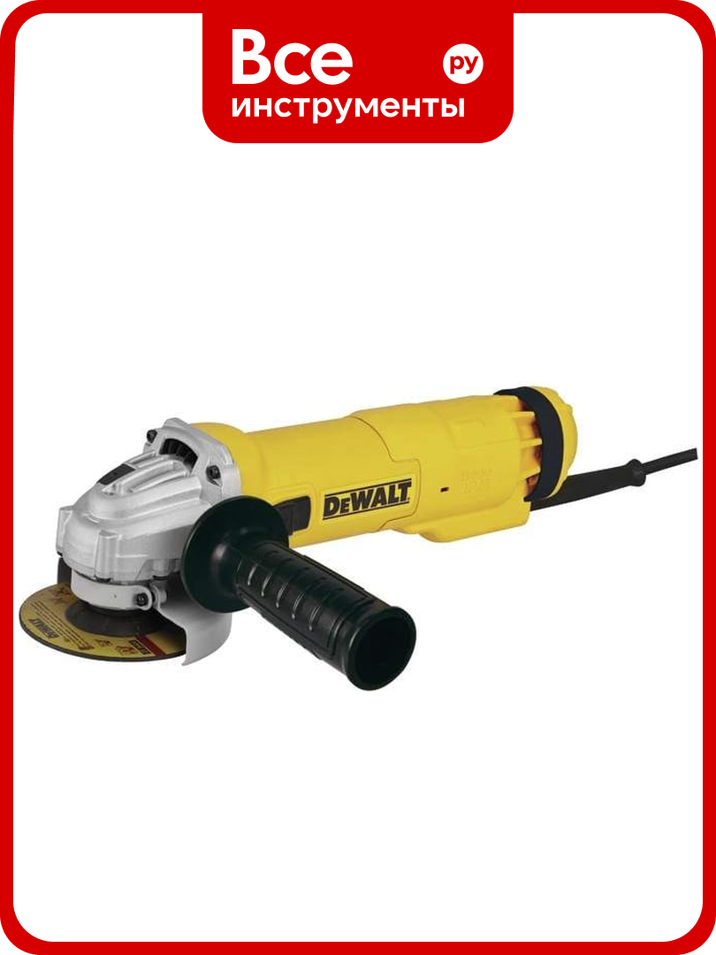 Угловая шлифмашина Dewalt DWE8310S, мощность 1010 Вт, 11000 об/мин, 125 мм, профессиональный инструмент