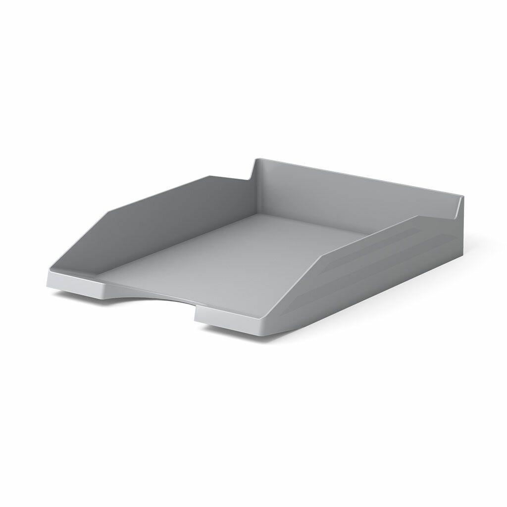 Лоток горизонтальный для бумаг ErichKrause Office Classic серый пластик