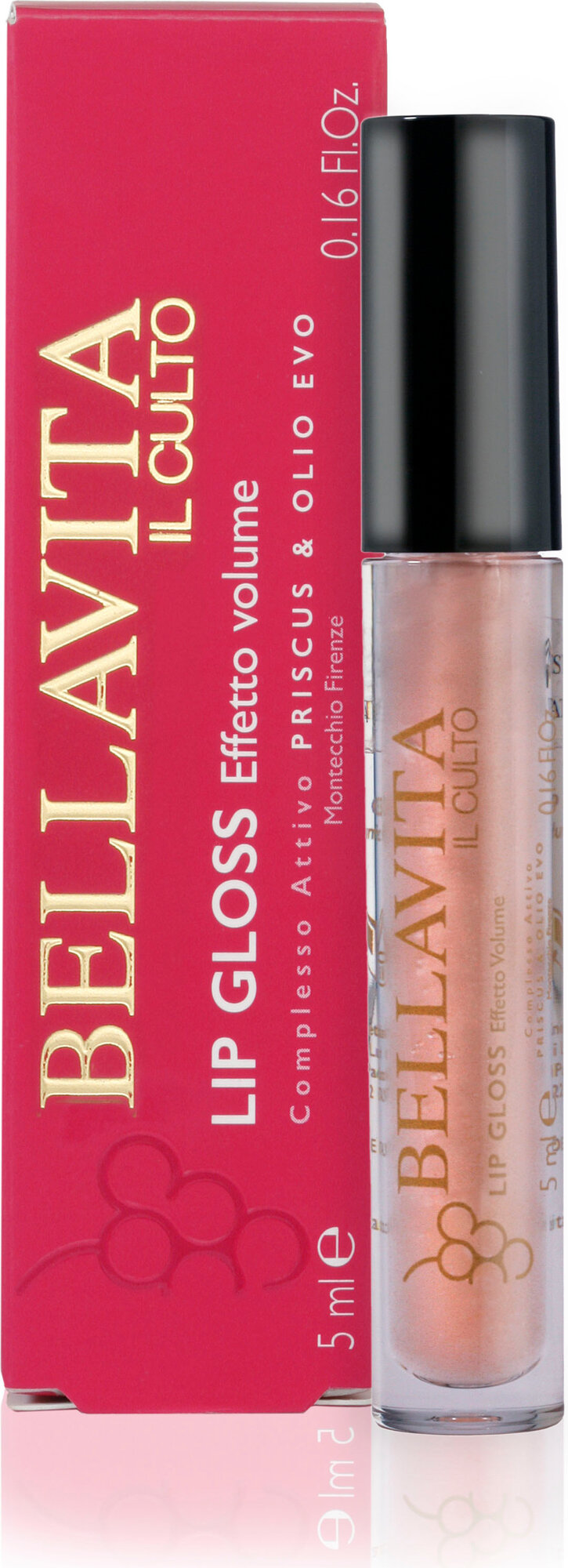 BELLAVITA IL CULTO Регенерирующий бальзам для губ с эффектом объема, розовый Lip Gloss Effetto Volume Pink 30ml