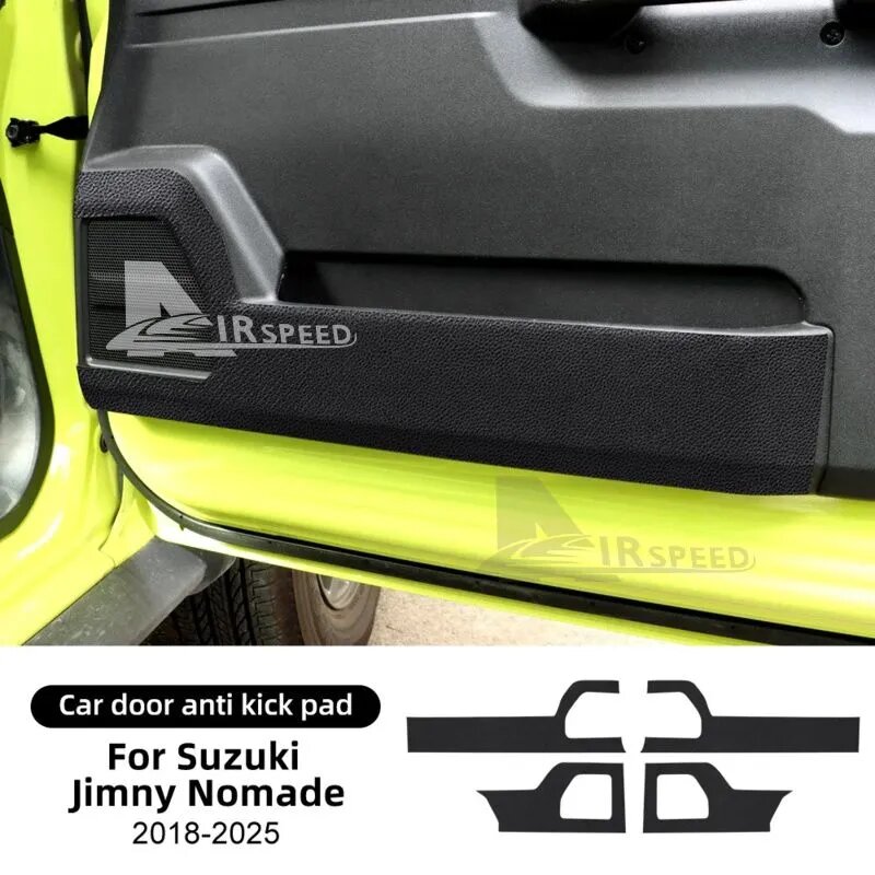 Замшевые накладки на двери для Suzuki Jimny Nomade 2018-2025 годов выпуска, 5-дверный автомобиль, защита от царапин, аксессуары защиты дверей.