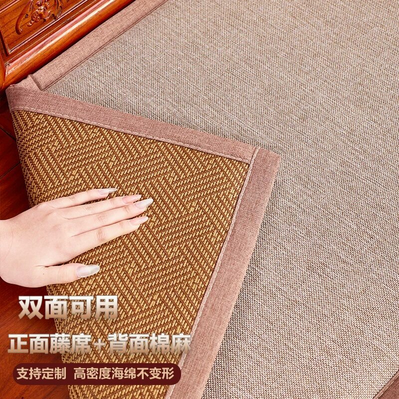 Двусторонняя летняя деревянная подушка для дивана, плетеная подушка из ротанга, подушка из массива дерева, подушка для