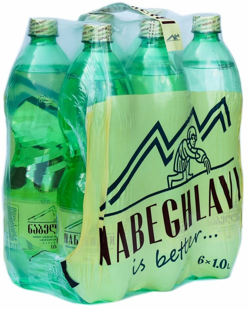 Набеглави Вода минеральная лечебно-столовая природная газированная, 1 л, 6 шт