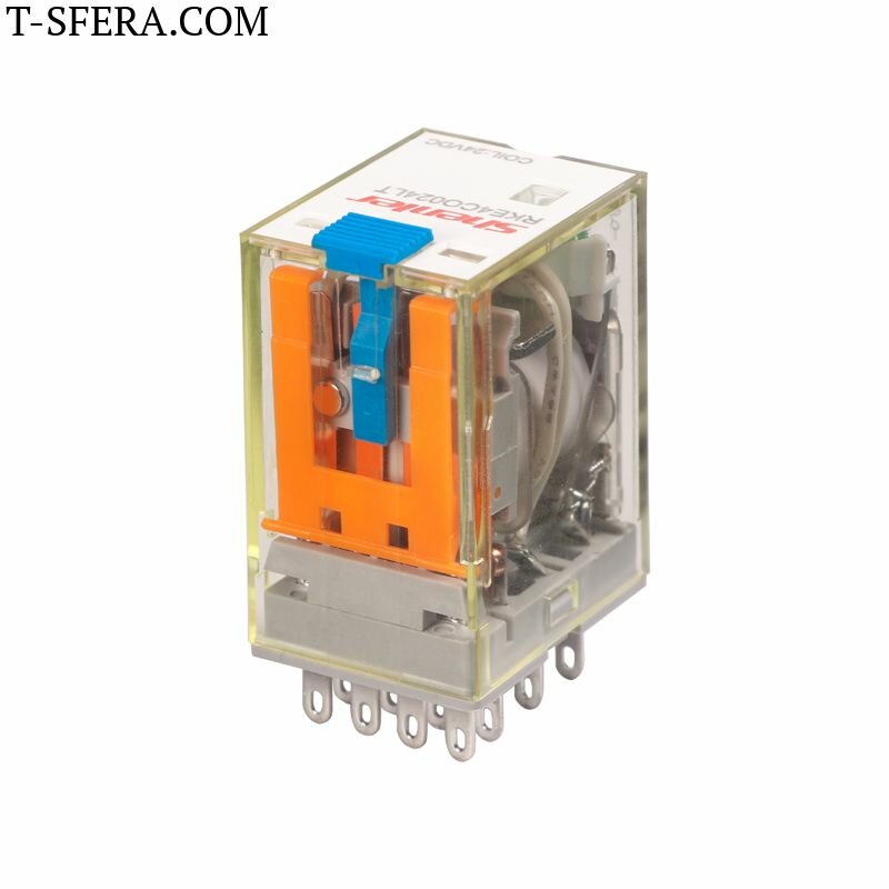 Реле RKE4CO220LT, 4CO, 5A(250VAC/30VDC), 220VDC, мех. индикация, тест-кнопка с блокировкой, LED (5 шт)