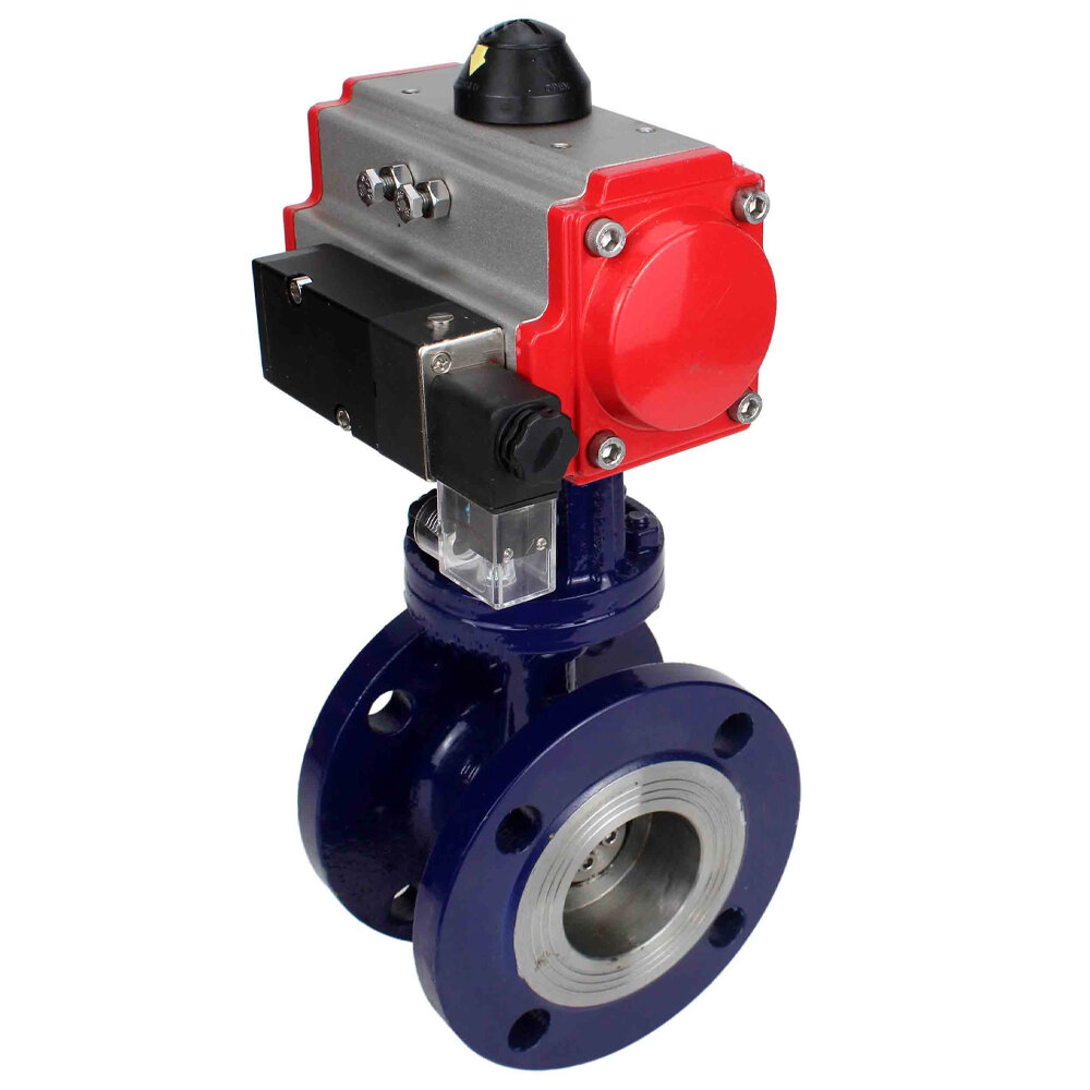 Затвор DN.ru WCB-316-M-F-ISO Ду50 Ру25, с пн. прив. SA-130, пн. распр. PND2-24VDC NAMUR