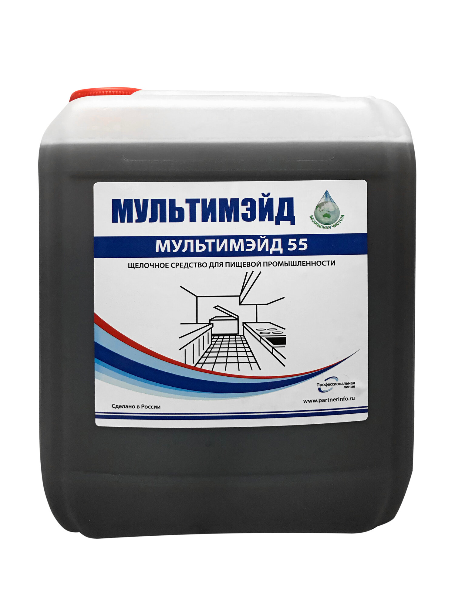 Мультимэйд 55 антижир для кухни, профессиональный обезжириватель, средство для удаления жира и нагара, концентрат 5 л