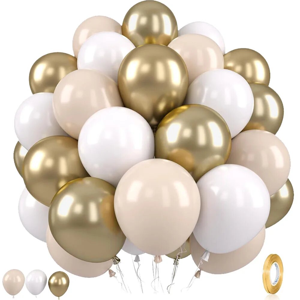 40 розовых песочно-белых латексных шаров 10 дюймов Globos Бежевый, N4
