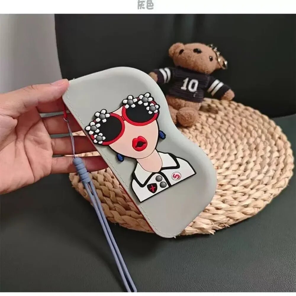 Силиконовый чехол для очков, серый