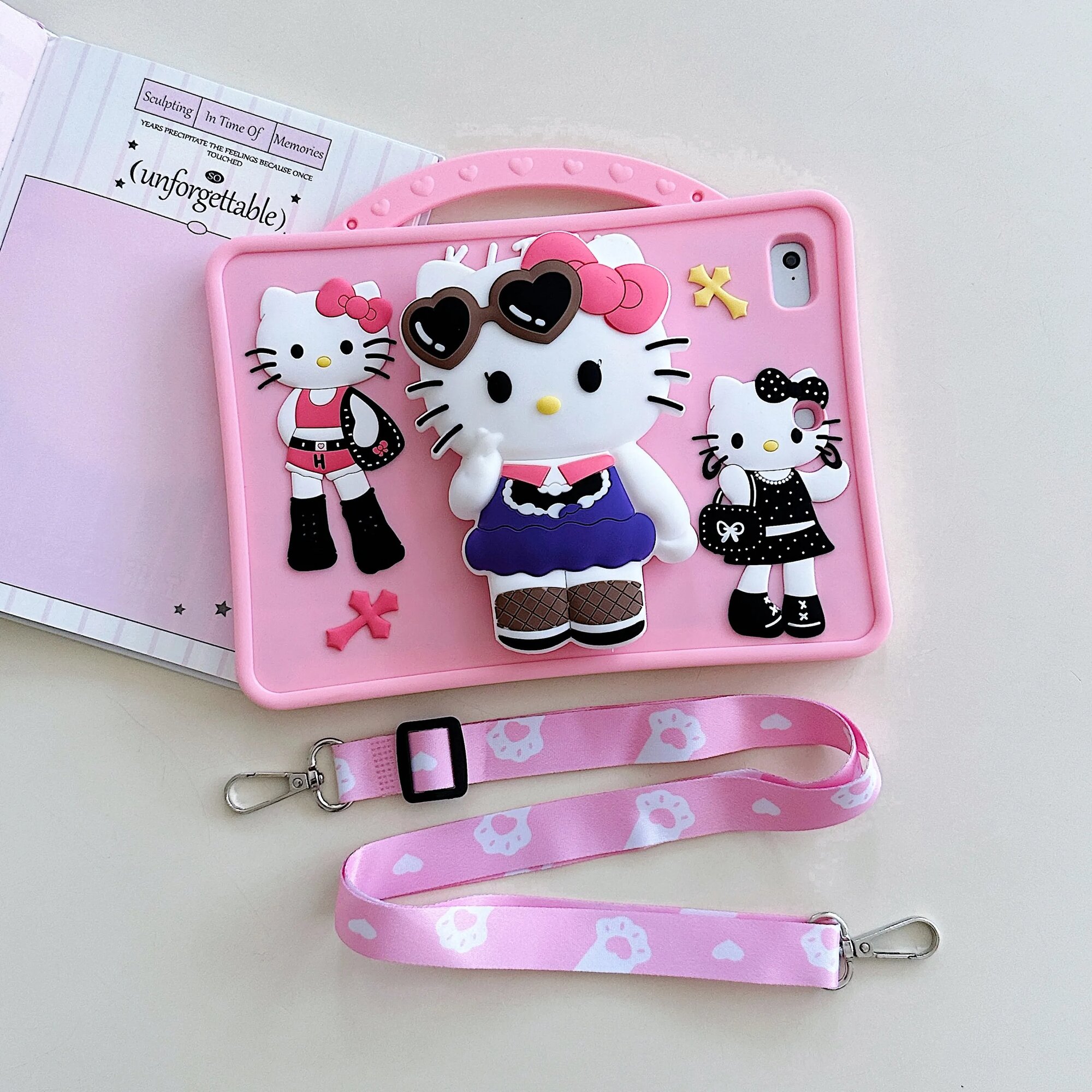 3D-чехол для планшета с мультяшным дизайном Hello Kitty, силиконовый, защитный, для iPad 9, 8, 7-го поколения, A16 Air, Mini 2, 3, 4, 5, 6, 10.9, A16 Pro 11, детский чехол
