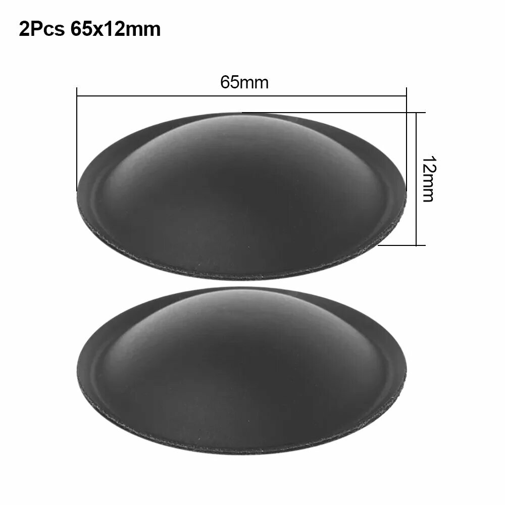 Пылезащитные колпачки для динамика 30-150 мм, черные 2Pcs 65x12mm