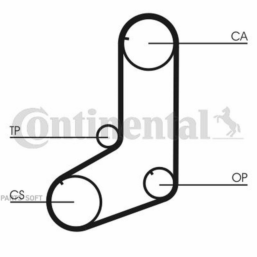CONTINENTAL CT911 Ремень ГРМ CONTITECH ()