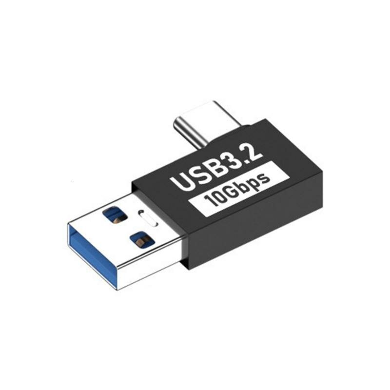 Адаптер USB-C — USB 3.1, Боковой изгиб спереди синий