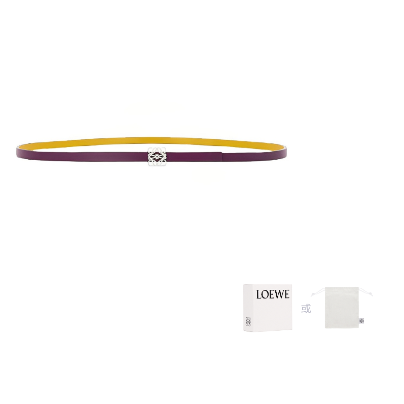 LOEWE Anagram Ремни из коровьей кожи фиолетовые женские 80