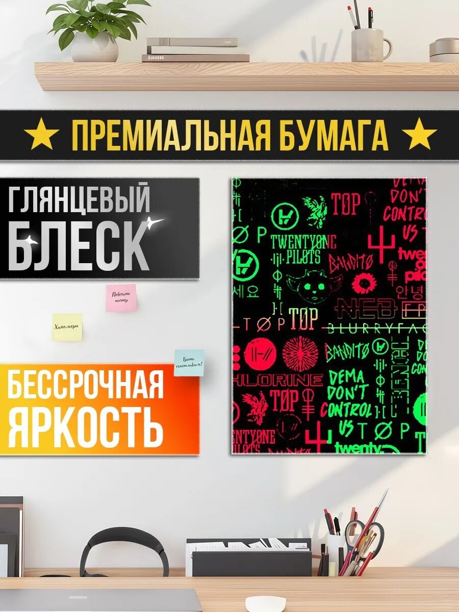 Постер на стену Twenty one pilots pattern — фото 1
