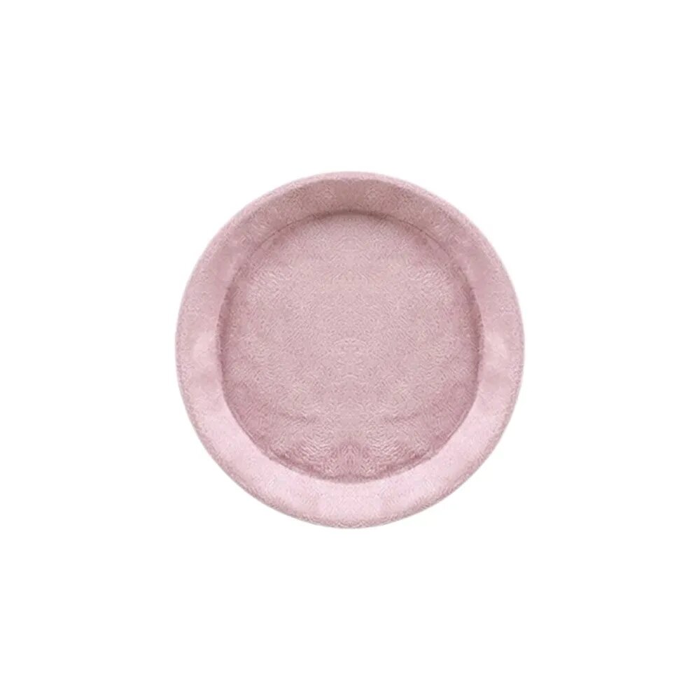 Бархатный поднос для демонстрации украшений Розовый, Round Pink 12cm