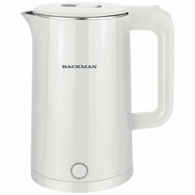 Электрический чайник BACKMAN "BM-TEA" 715, двойные стенки корпуса, 2200Вт, 1,8 л