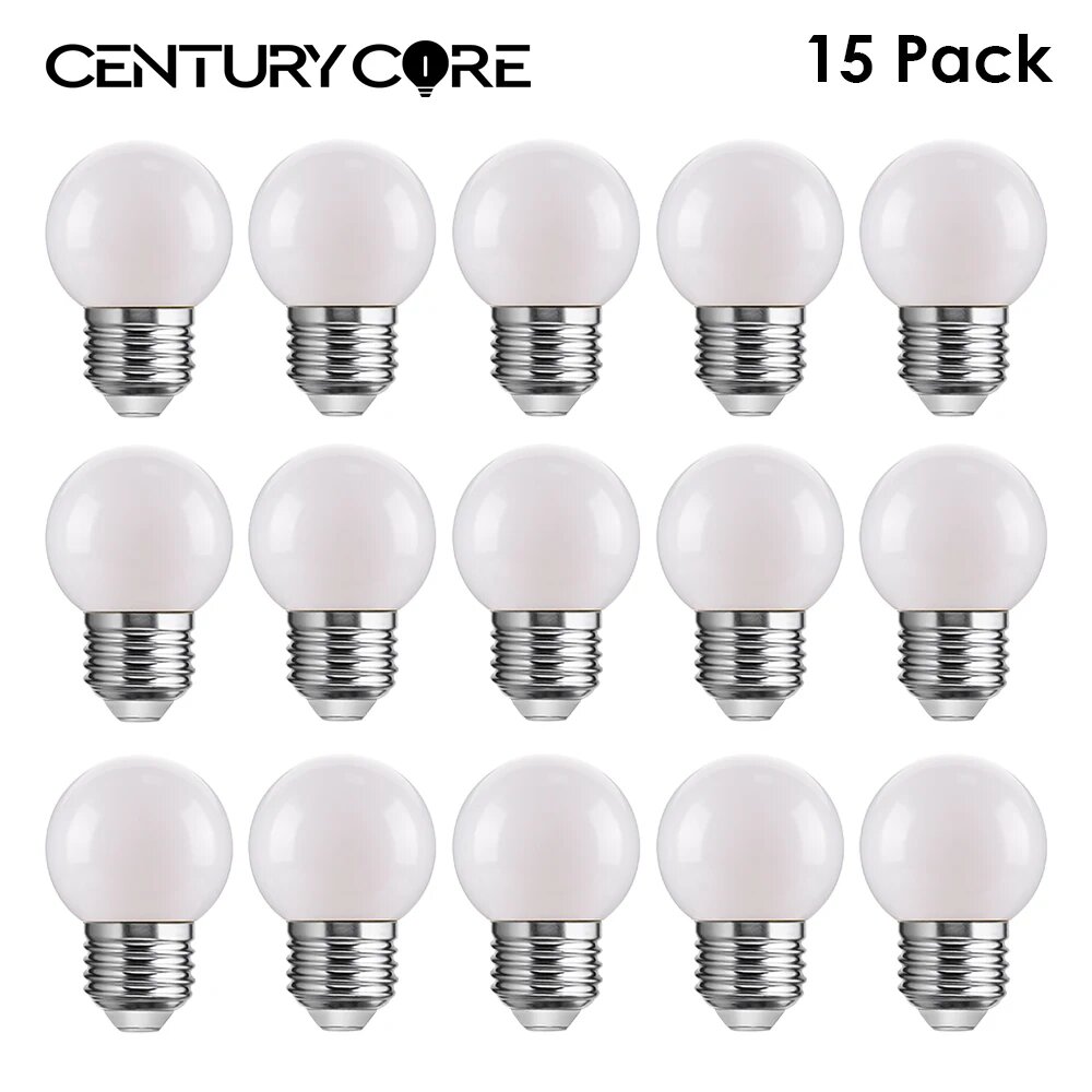 Светодиодная лампа Grensk G45 E27 тёплый белый пластик 1/2/3Вт 15PCS, 1W