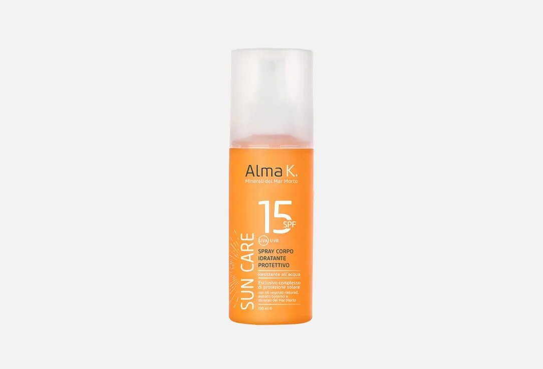 Alma K. Protective moisturizing body spray Солнцезащитный увлажняющий спрей для тела SPF15 150мл