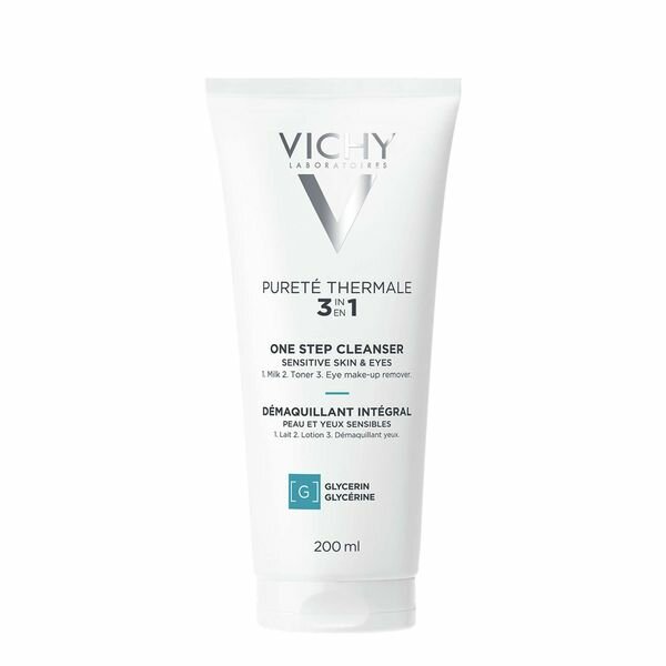Vichy Purete Thermale Универсальное очищающее средство для умывания лица и кожи вокруг глаз 3 в 1, для снятия макияжа, 200 мл
