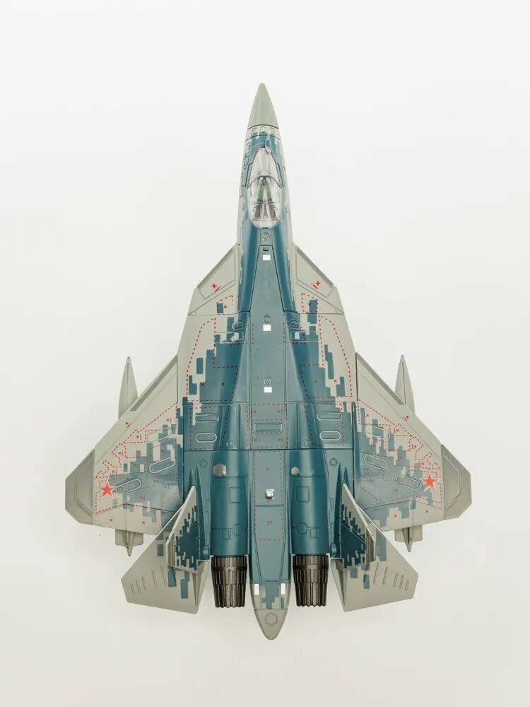 Сборная модель самолета Су-57 (SU-57S) 1:72, камуфляжная раскраска