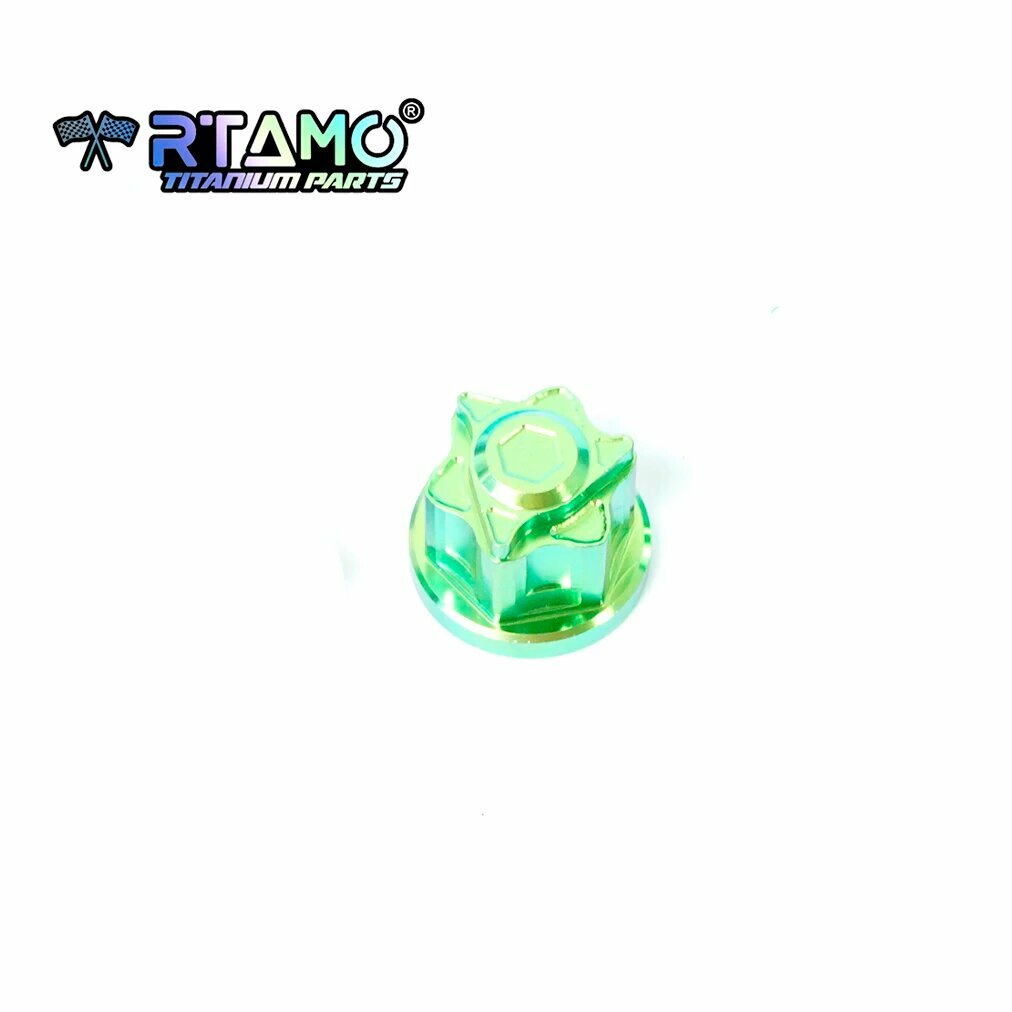 RTAMO Титановые гайки M6 M7 M8 M10 M12 M14 с ЧПУ, закрытые гайки для модификации выхлопных труб мотоциклов (1 шт.)