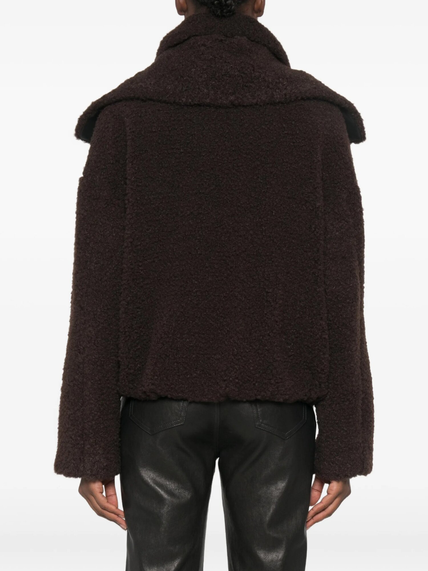 Куртка SPORTMAX Faux-shearling buckled-collar jacket, размер 36 — фото 1