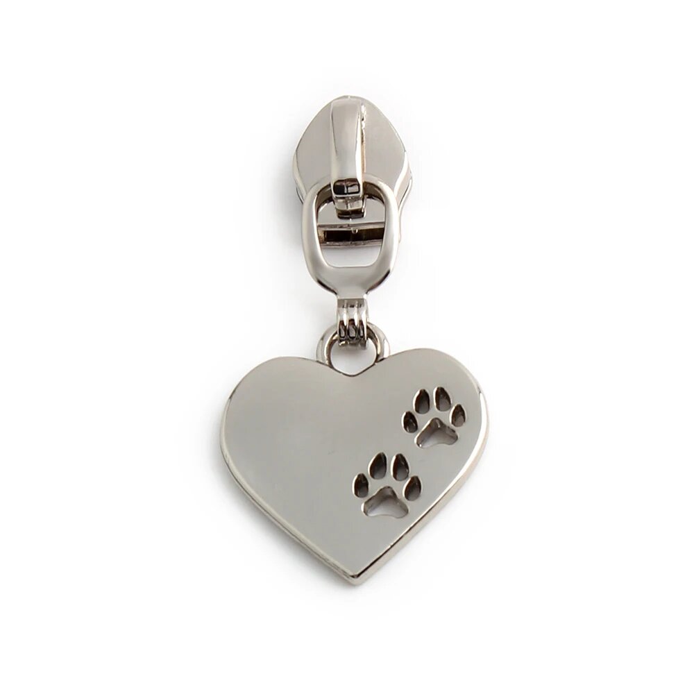 Бегунок для молнии Heart Silver, 5#