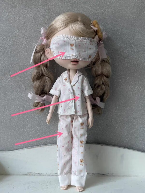 Комплект одежды для куклы Azone (3 предмета) Розовый, pink