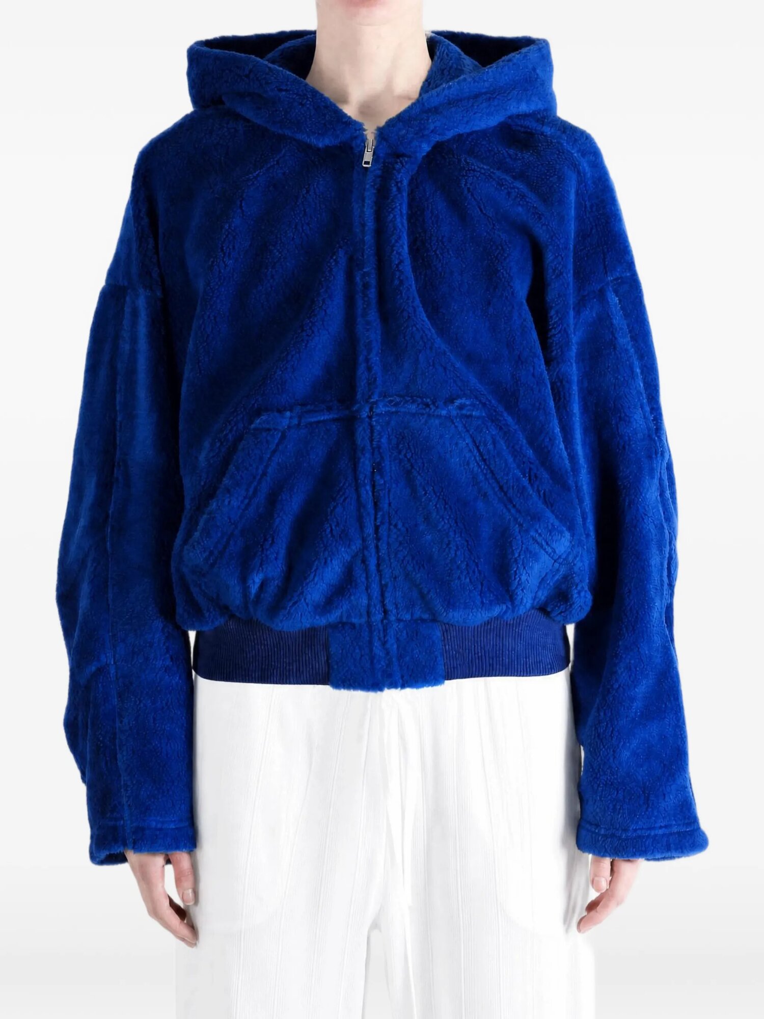 Худи MM6 Fleece zip-up hoodie, размер 40, , синий — фото 1