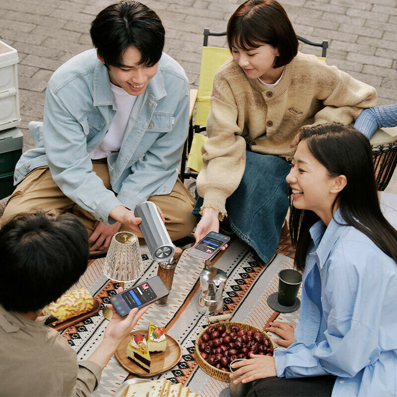 Xiaomi (MI) Bluetooth Speaker, Outdoor Bluetooth Speaker, Acoustic Mini Cannon, Xiaomi Pengpai Smart Connection, Dustproof Waterproof Camping NFC Speaker, Starry Gray