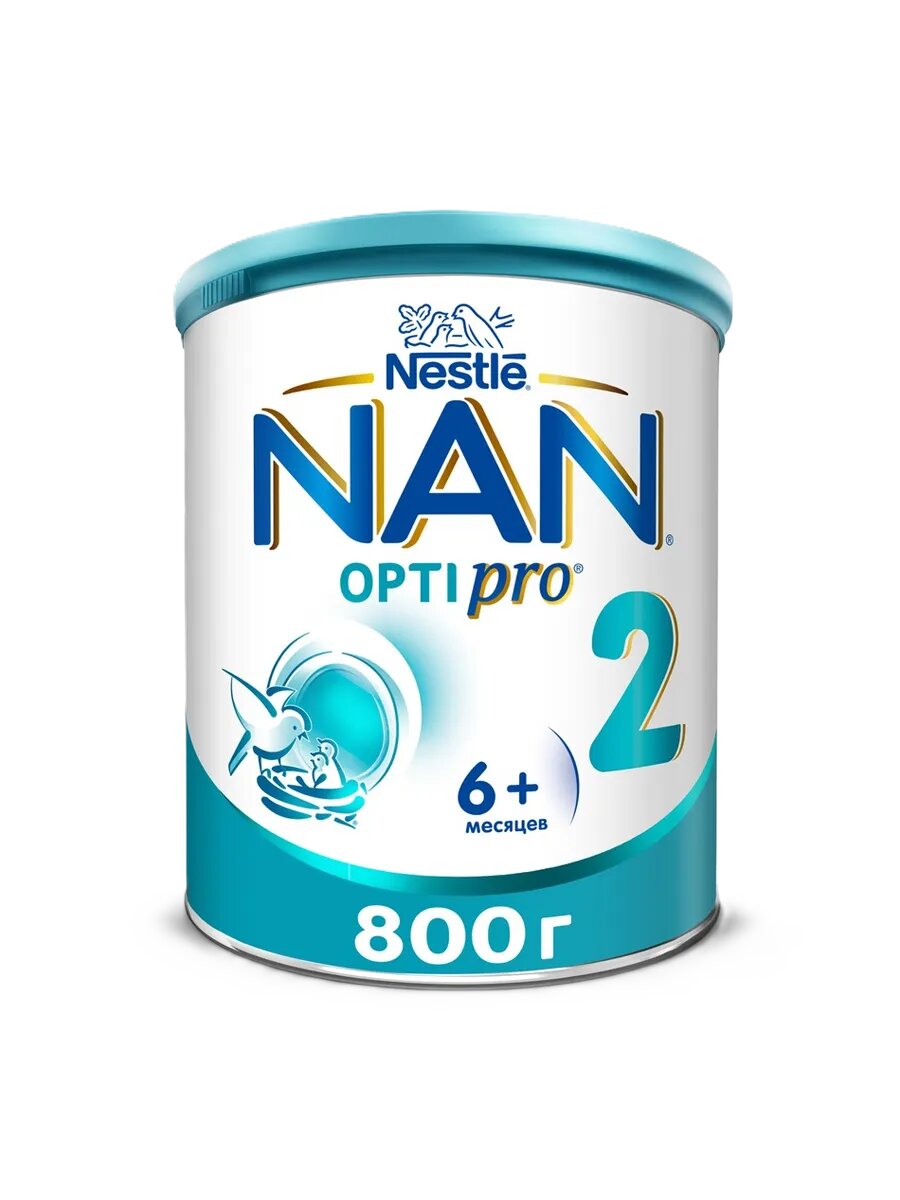 NAN 2 Optipro Премиум Сухая молочная смесь с 6 мес 800 г 1 шт