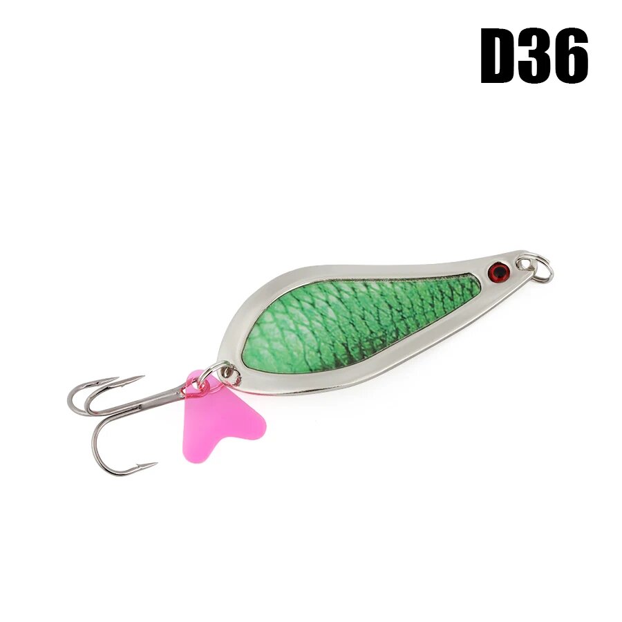 Металлическая блесна W.P.E 21г/24г/32г Розовый, 32g, D36