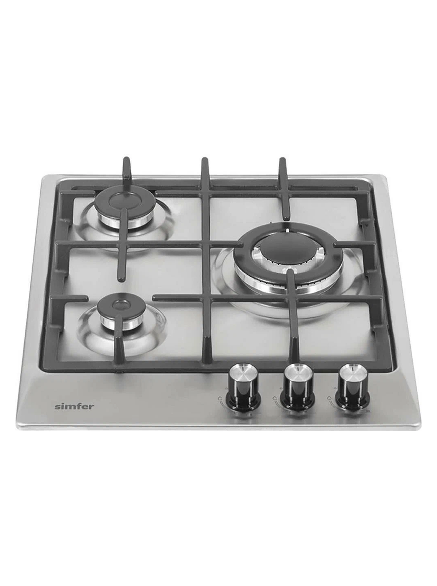 Варочная поверхность газовая SIMFER H45V35M555, 3 конфорки, нержавеющая сталь